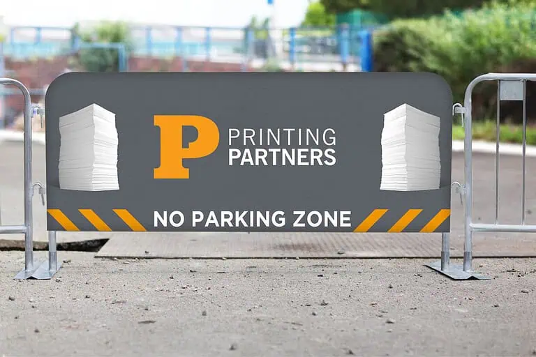 Custom Printed Barricade Covers - High Visibility Signage