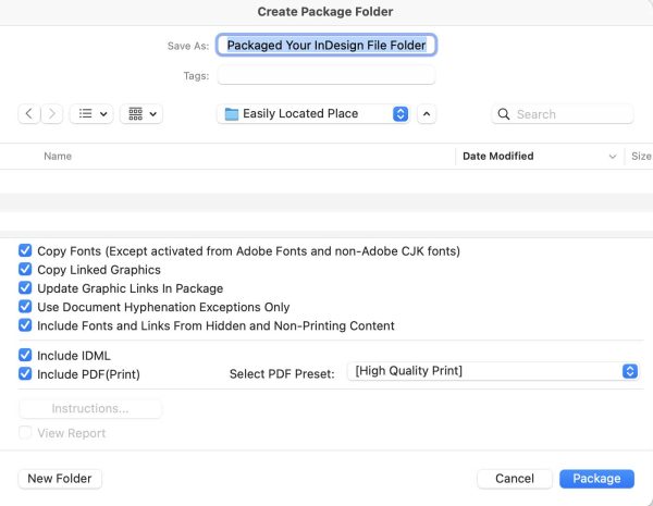 InDesign File Packaging Guide for Printing