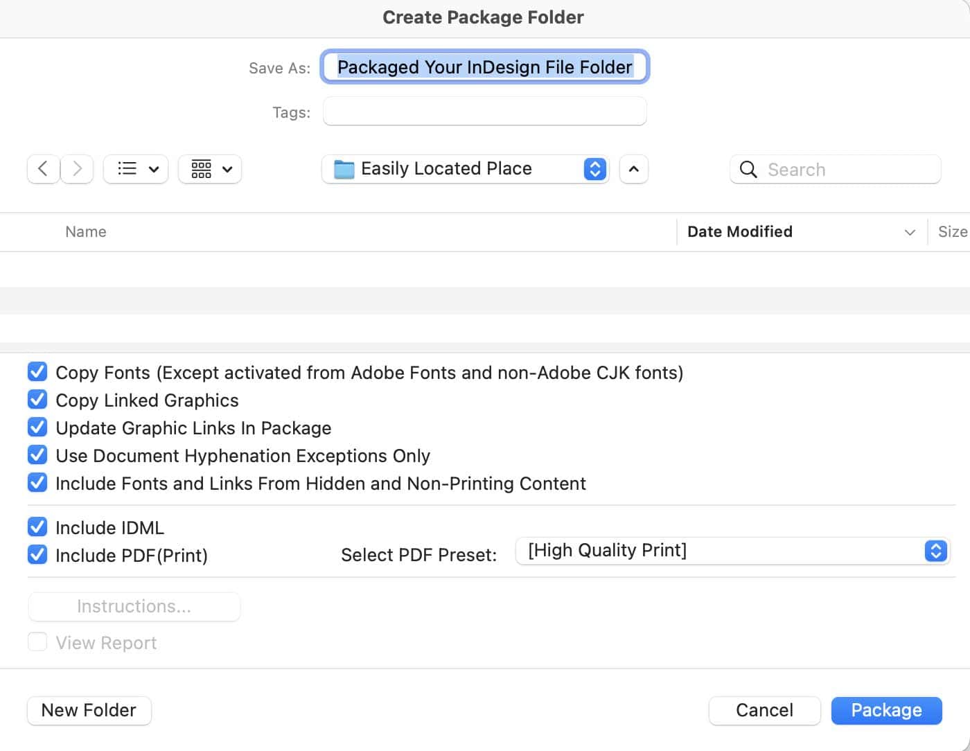 InDesign File Packaging Guide for Printing
